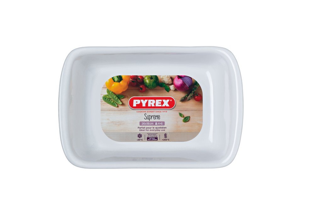 Shop Pyrex Supreme Pure White Ceramic Roaster 26×18cm – Oven Safe ...