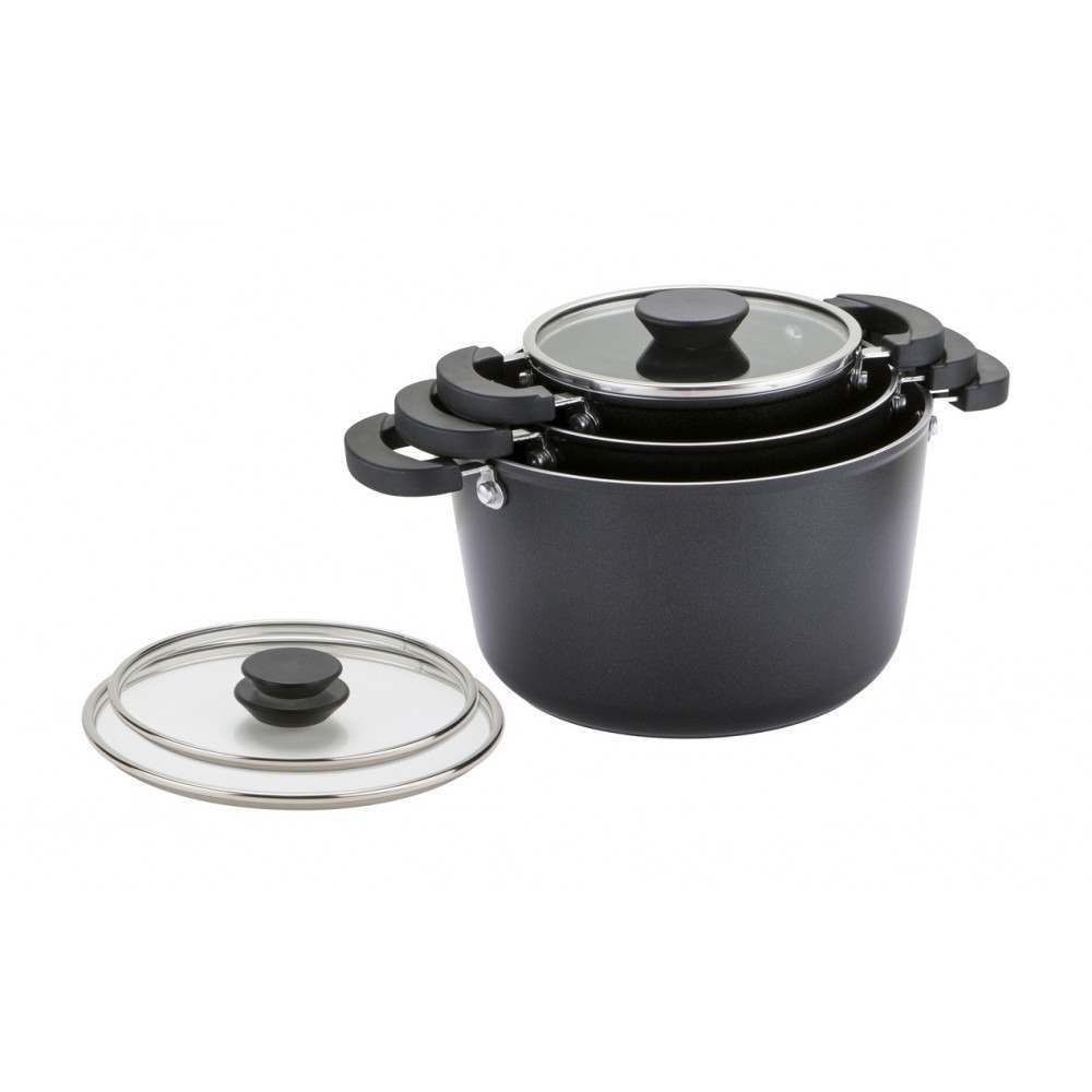 Prestige 3 Piece Aluminium Nesting Pan Set | Mahahome.com