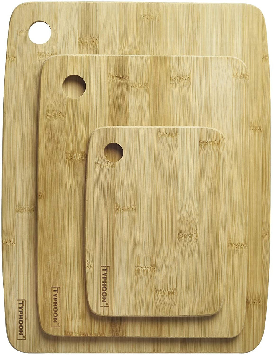 Shop Typhoon Living Bamboo Chopping Board Set – 3 Pieces Eco‑Friendly ...