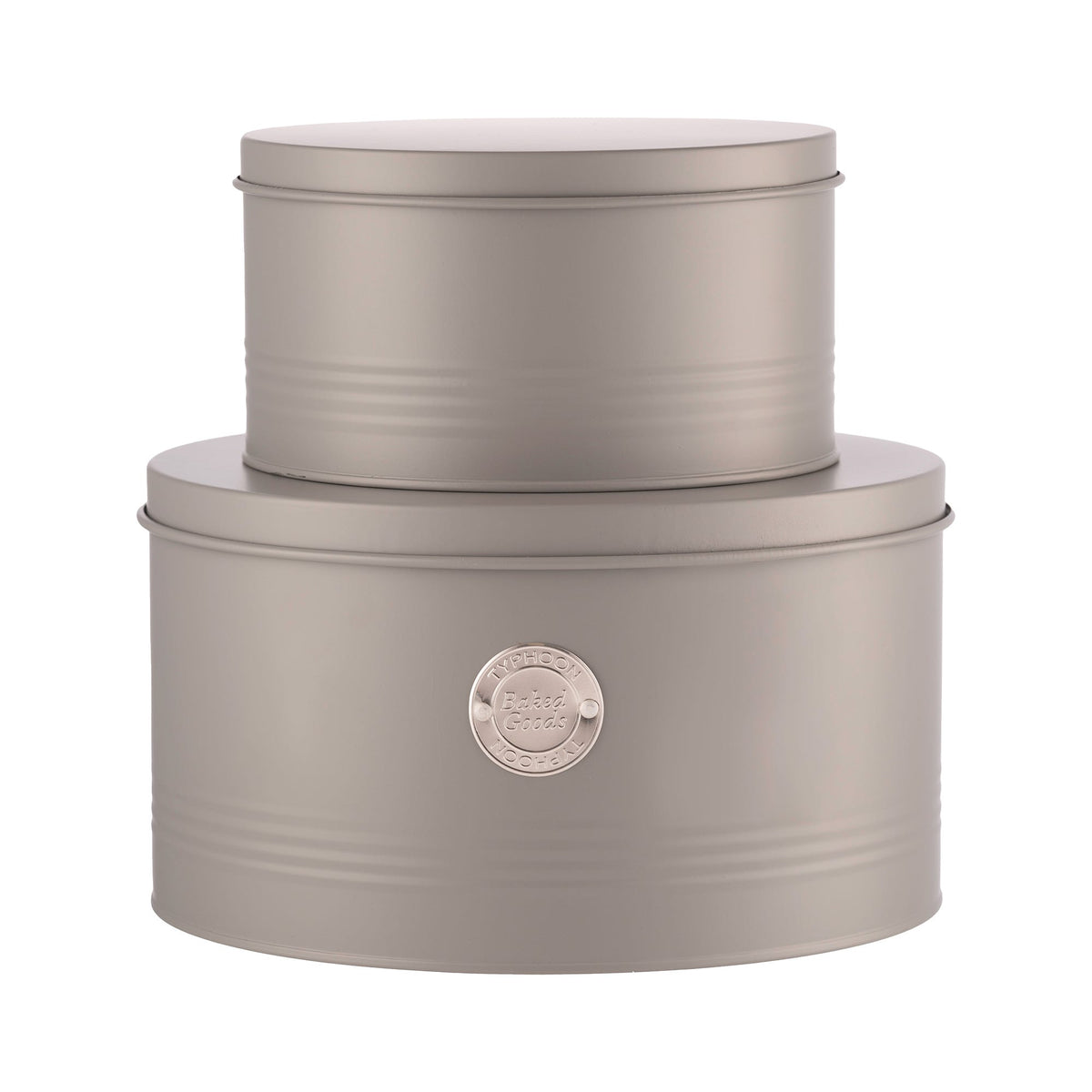 Typhoon Living Carbon Steel Cake Tin, Set of 2, Grey – Mahahome.com