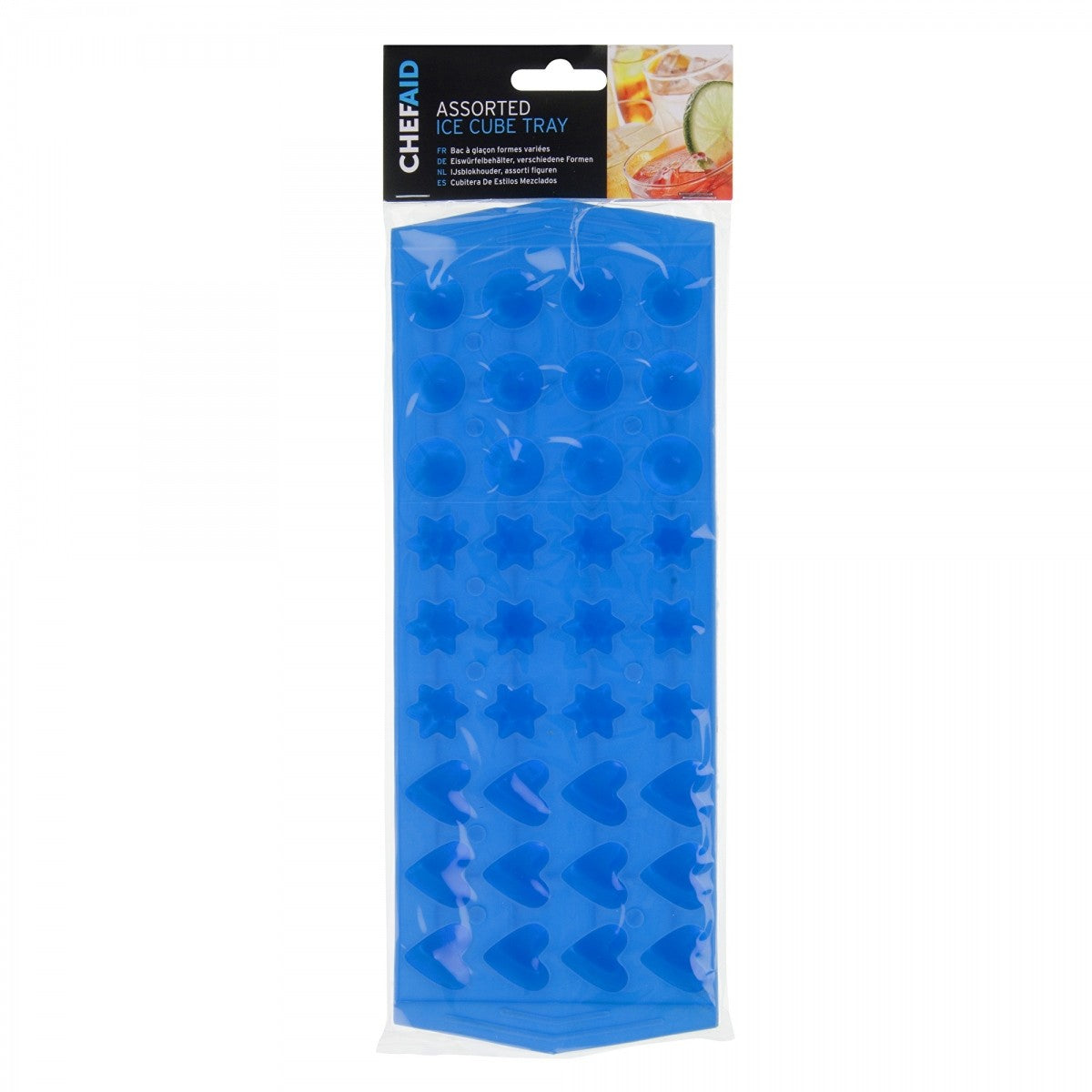 Shop Chef Aid Assorted-Shape Ice Cube Tray – BPA-Free Silicone (Blue ...