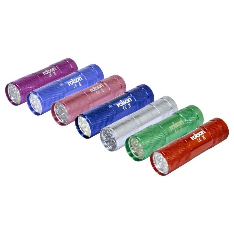 Rolson 9 LED Aluminium Torch, Assorted | Mahahome.com